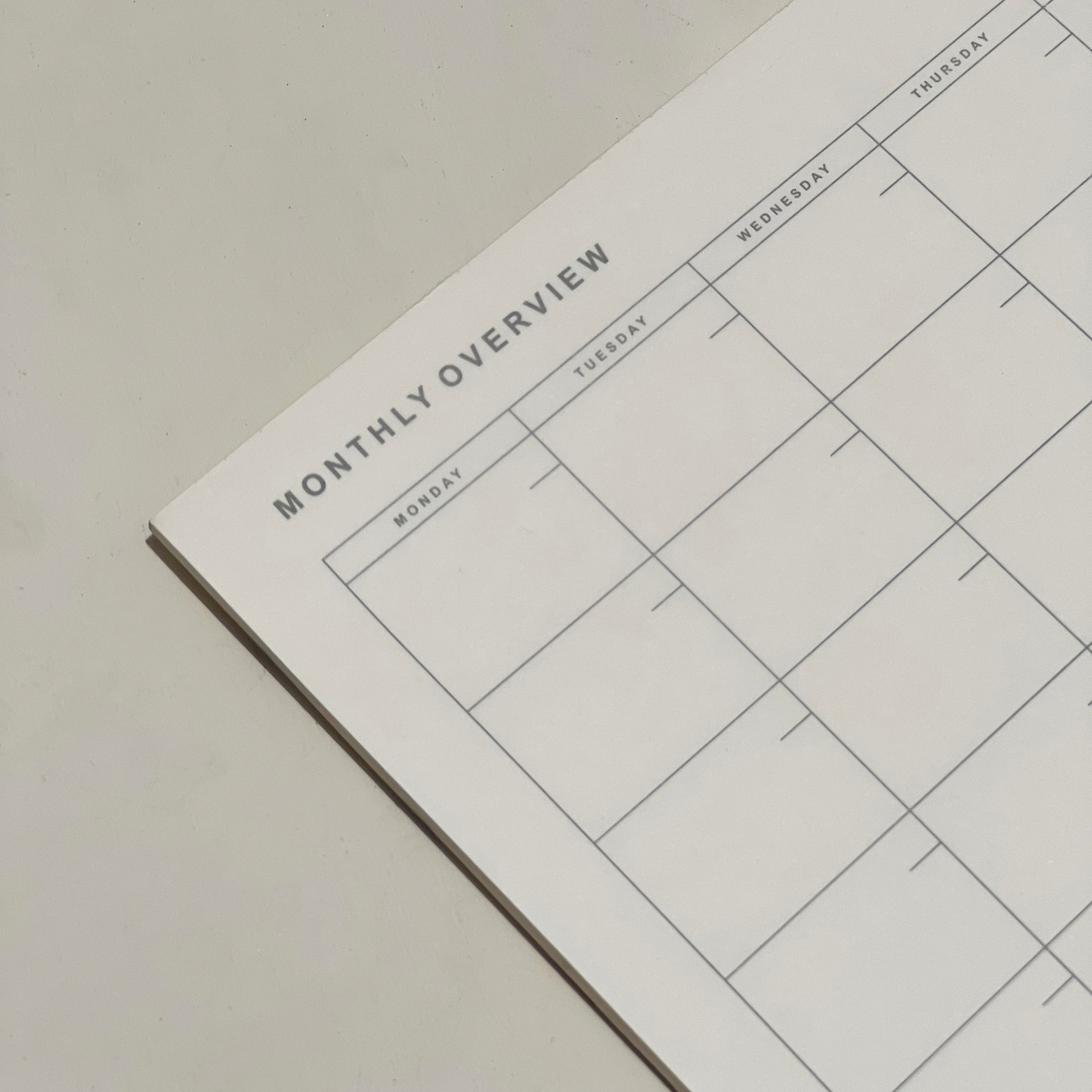 Monthly Overview Notepad – The Bind Company