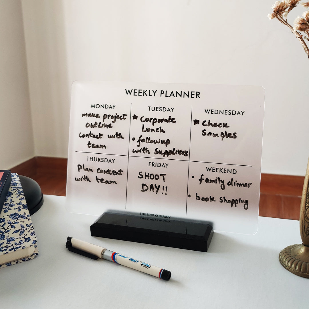 Erasable Weekly Planner – The Bind Company