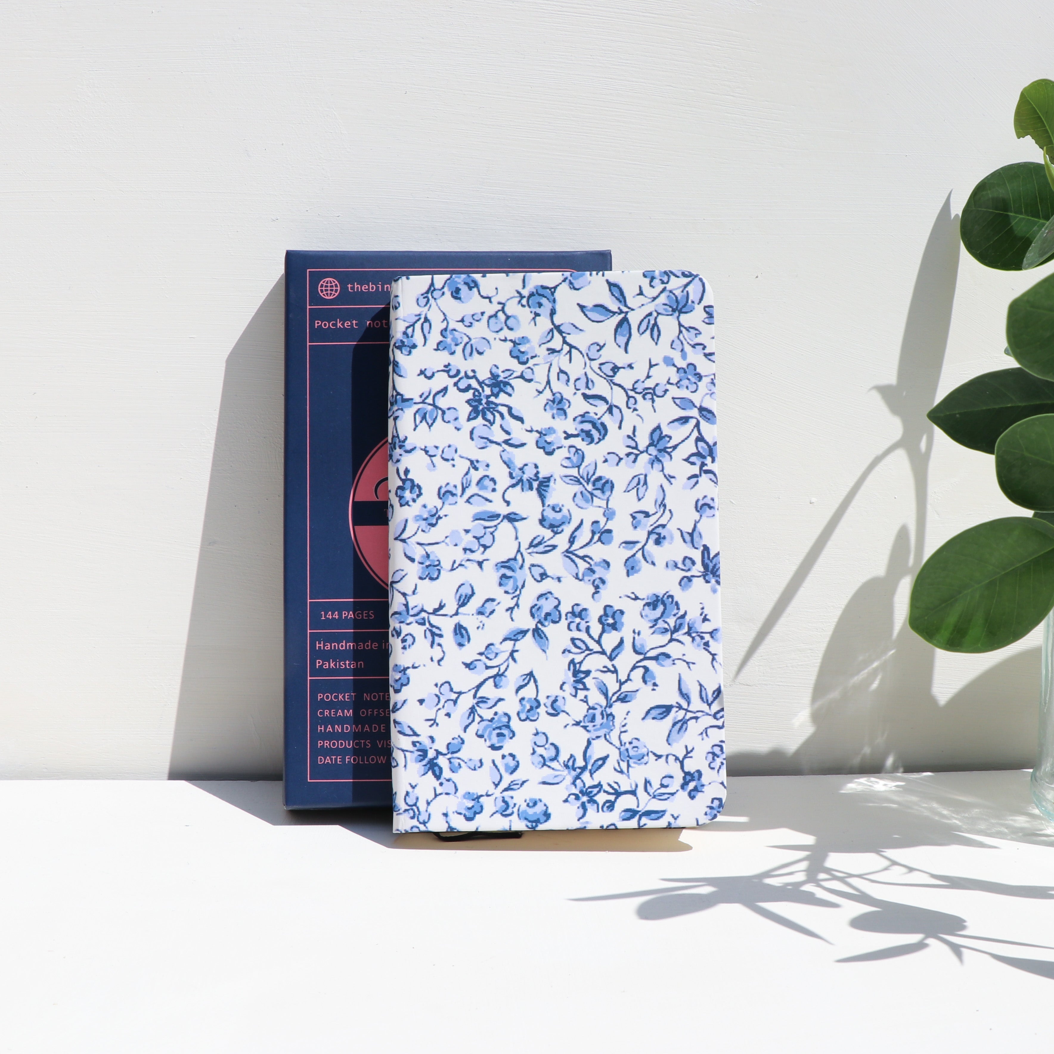 Indigo Floral Pocket Notebook – The Bind Company